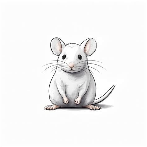 Premium Ai Image Iconic Pop Culture Caricature White Rat Illustration
