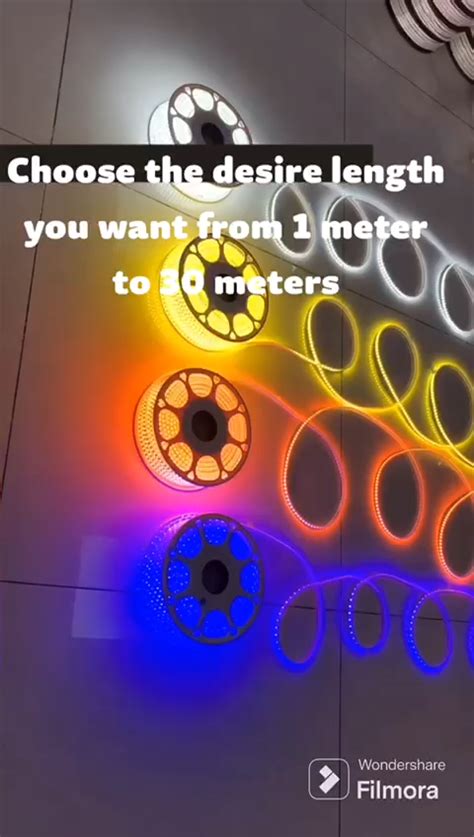 White Cool Flexible Rope Led Strip Light Water Proof And Multiple Sizes