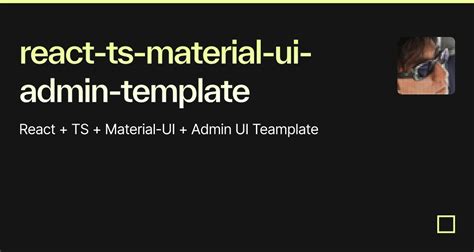 React Ts Material Ui Admin Template Codesandbox