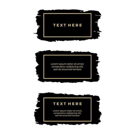 Premium Vector Rectangle Frames With Black Brush Vector