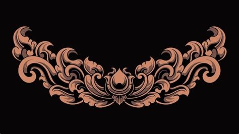 Carved Classic Style Vector Ornament Design