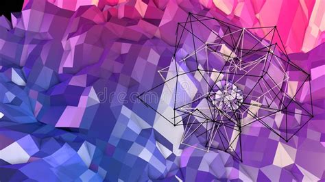 3d rendering abstract geometric background with modern gradient colors