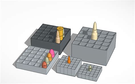 3d Design 25 Round Ammo Trays Tinkercad