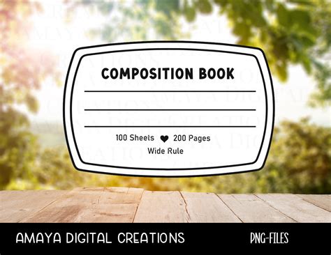 Composition Craft Files Png Design School Notebook Png Party