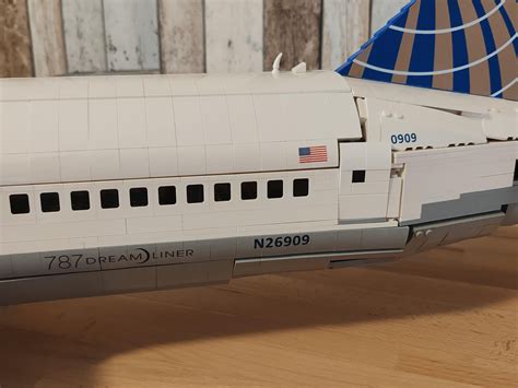 Lego Minifigure Scale United Airlines Boeing 787 8 Dreamliner Moc Wip