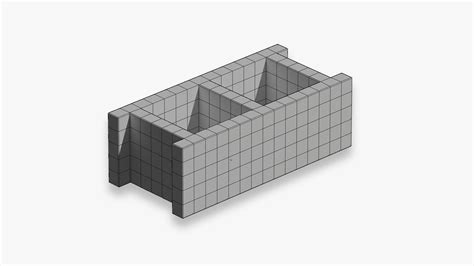 3d Low Poly Cinder Block Turbosquid 2074621