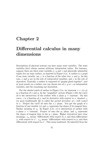Differential Calculus Chapter 2 Chapter 2 Differential Calculus In