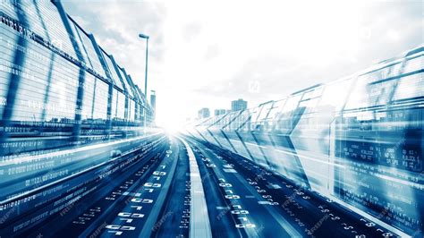 Premium Photo Digital Data Flow On Road In Concept Of Cyber Global