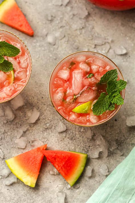 Watermelon Margaritas With Lime And Mint Suebee Homemaker
