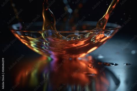 Vibrant 3d Illustration Depicting The Chemical Process Of Dissolution