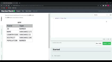 Select All Hackerrank Youtube