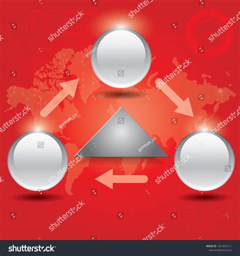 Three Step Cycle Diagram Text Box Stock Vector Royalty Free 1431833111 Shutterstock