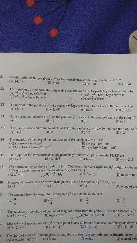 2 line x y 2 meets parabola y2 8x at point p and q point of intersection