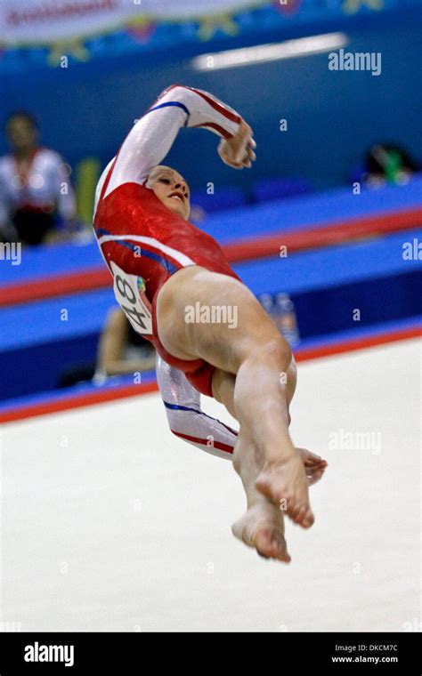 Oct 24 2011 Guadalajara Jalisco Mexico Usa Gymnast Grace Mclaughlin Performs Her Floor