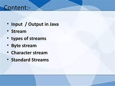 Input Output In Java Pdf
