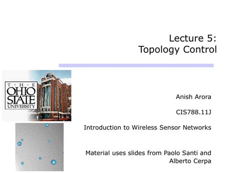 PPT Lecture Topology Control PowerPoint Presentation Free Download ID