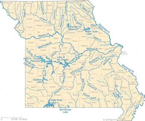 Missouri River Map Map Of The Missouri River From Its Mouth To Three
