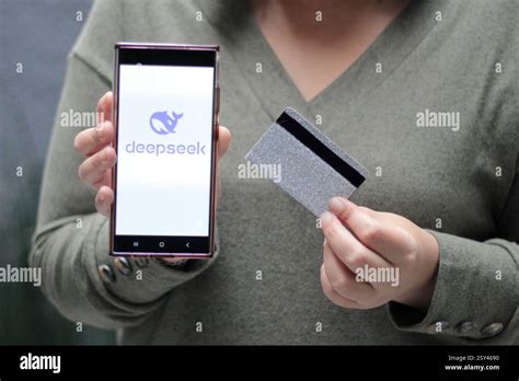 Mexico City Mexico Feb 21 2025 Deepseek Mobile Application Is A Chinese Open Source High