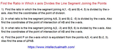 Find The Point Which Divides The Line Segment Worksheet