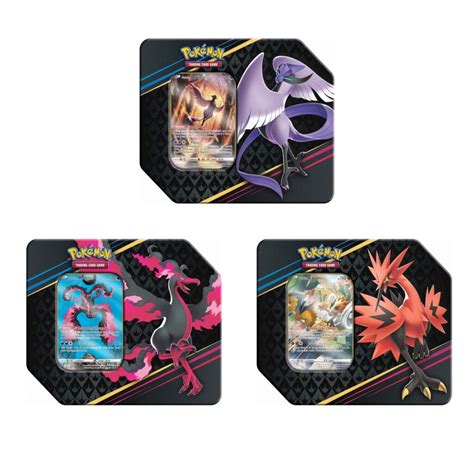 Pokémon Crown Zenith Tin Galarian Articuno Zapdos Moltres