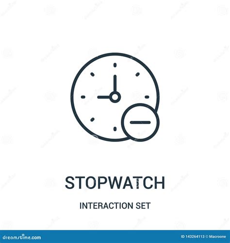 Stopwatch Icon Vector From Interaction Set Collection Thin Line
