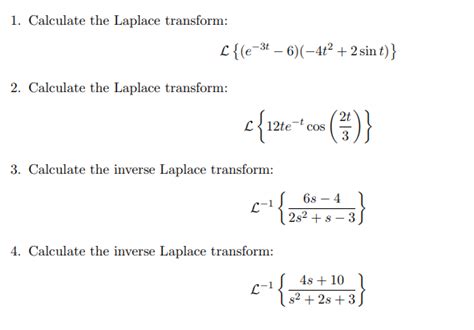 Solved Calculate The Laplace