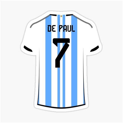 Pegatinas Rodrigo De Paul Pegatinas Camiseta De Messi Argentina