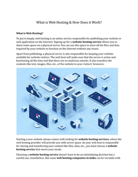 what is web hosting and how does it work
