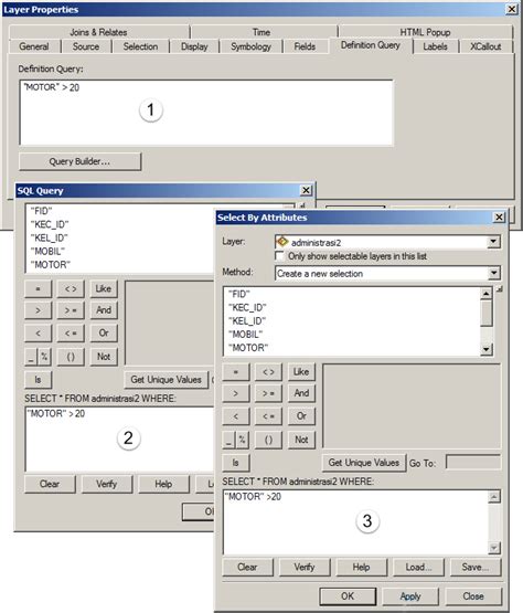 cara menampilkan sebagian fitur sesuai kriteria di arcgis lapak gis