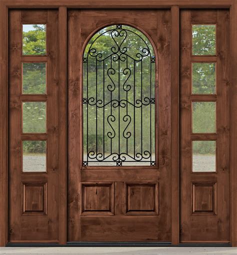 Wrought Iron Entry Doors With Glass Front