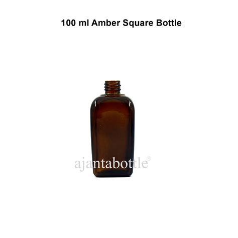 100 Ml Amber Square Bottle Ajanta Bottle Pvt Ltd