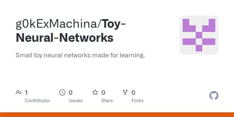 Github G0kexmachina Toy Neural Networks Small Toy Neural Networks Made For Learning