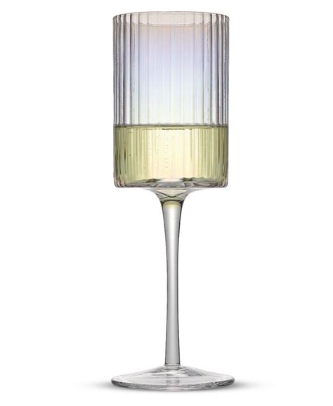 Joyjolt Christian Siriano Chroma Iridescent White Wine Glasses Macys
