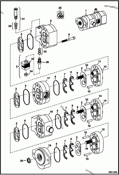 High Flow Hydraulics Gear Pump Model 83006231 Loaders Bobcat T650
