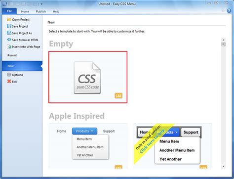《easy Css Menu》網站下拉選單自動產生器 梅問題．教學網
