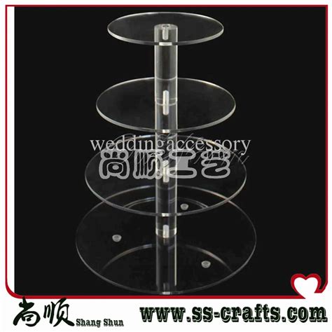 4 Tiers Acrylic Cupcake Stands Color Plexiglass Wedding Cake Diplay