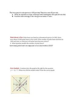 Writing Linear Equations Notes And Homework Packet By YayMath TPT