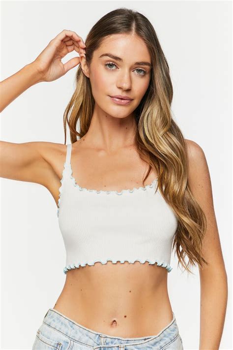Seamless Lettuce Edge Cropped Cami