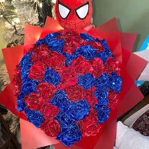 50 Count Spider Man Eternal Rose Bouquet Etsy