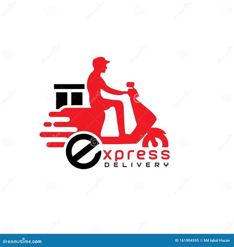 Modern Scootermotorcycle Express Delivery Logo Design Template Vector
