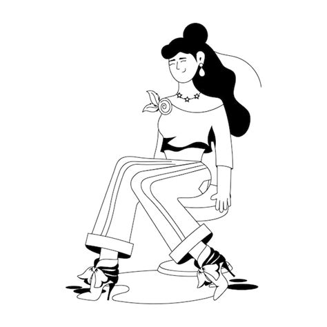 Premium Vector Premium Glyph Illustration Of Model Pose