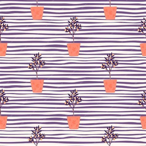 Premium Vector Bright Decor Seamless Pattern With Houseplants