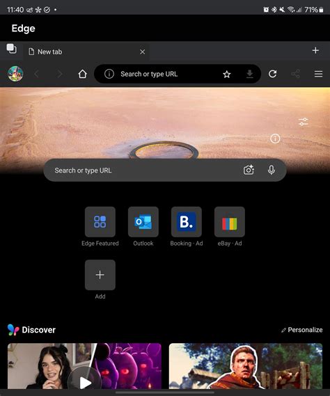 Edge Android App Defaulting To Work Account And Also Showing Ugly Bar At The Top Microsoftedge