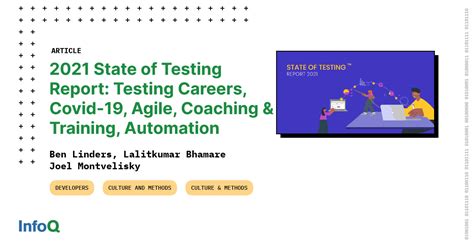 2021 State Of Testing Report Testing Careers Covid 19 Agile