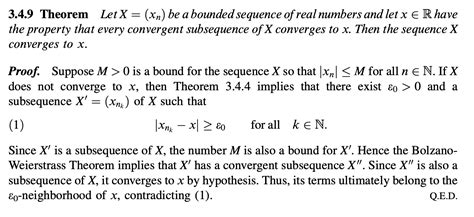 Solved 349 Theorem Let X Xn Be A Bounded Sequence Of
