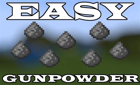 Minecraft Gunpowder Recipe