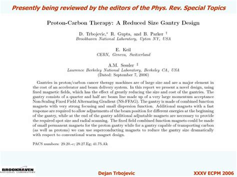 Ppt Reduced Gantry Size By Non Scaling Fixed Field Alternating Gradient Ffag Beam Line