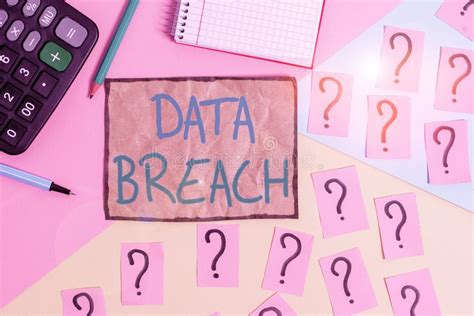 Writing Note Showing Data Breach Business Photo Showcasing Incident In