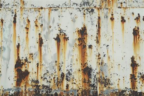 Premium Photo Brown Black And Yellow Rust On White Enamel Background