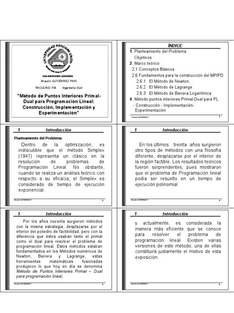 Primal Dual Optimización Matemática Programación Lineal